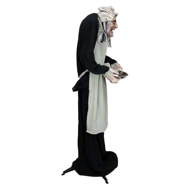 Halloween Animatronics Sound-Activated Old Lady with Candy Dish Decora ...