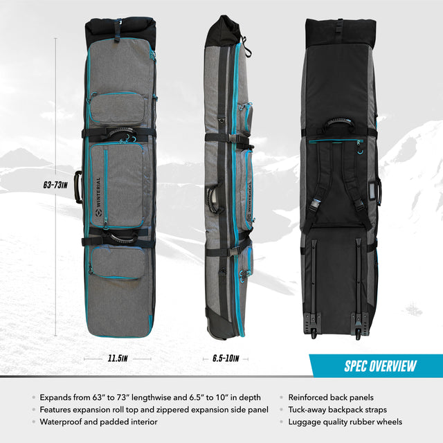 Winterial Rolling Expandable Double Snowboard and Ski Bag – Marketfleet ...