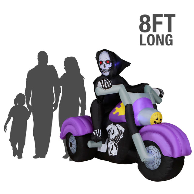8 ft Long Reaper on Trike Chopper Halloween Inflatable – Marketfleet Inc.